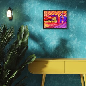 Cheetah Racing Through Colorful Landscape Art Print - Etsy