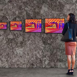 Cheetah Racing Through Colorful Landscape Art Print - Etsy