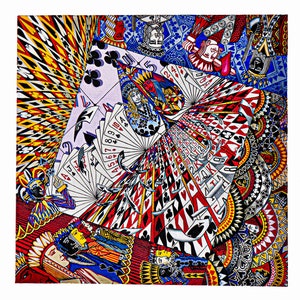 Playing Cards Themed Art Print - Etsy