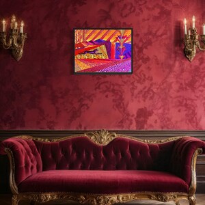 Cheetah Racing Through Colorful Landscape Art Print - Etsy