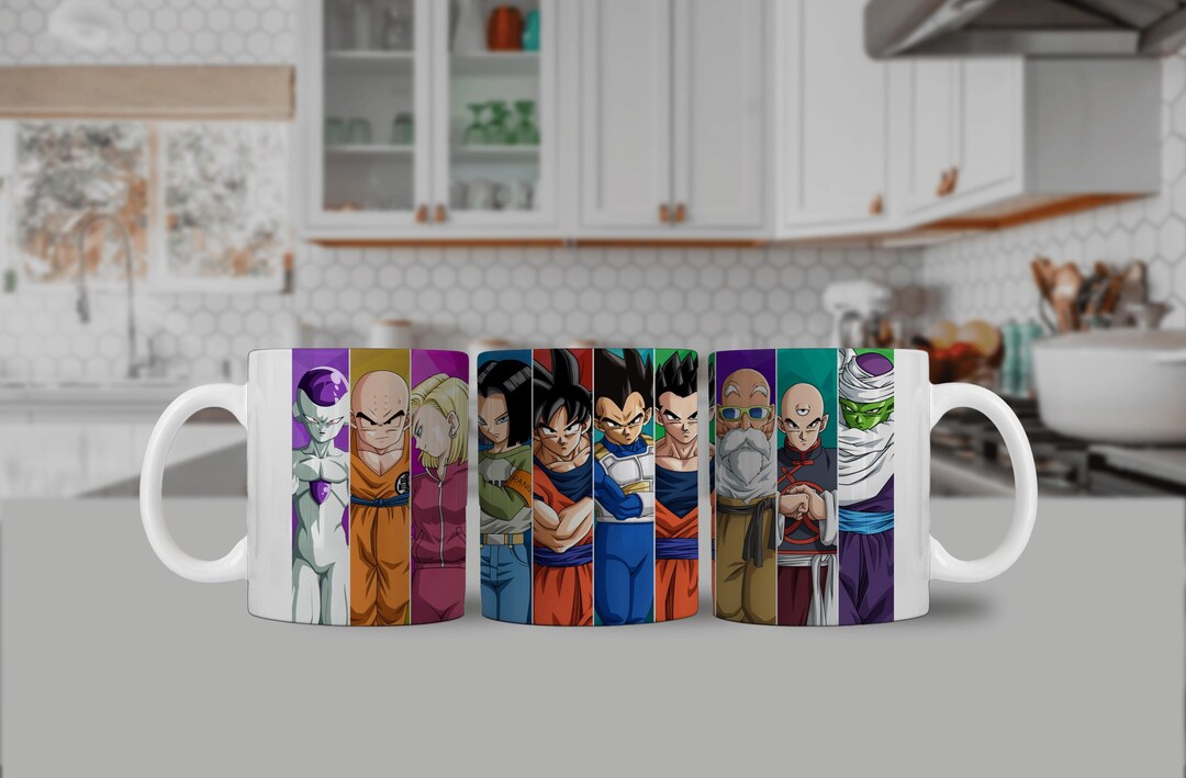 Dbz Mug With the Main Characters of Dragon Ball Z - Etsy