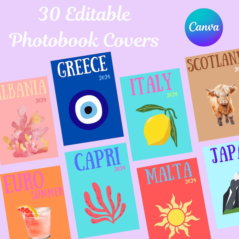 30 Editable Photobook Covers - Etsy