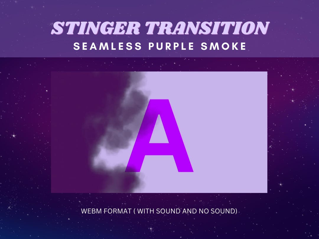 Cool Twitch Stream Stingers: Cool Purple Smoke Transitions for OBS ...