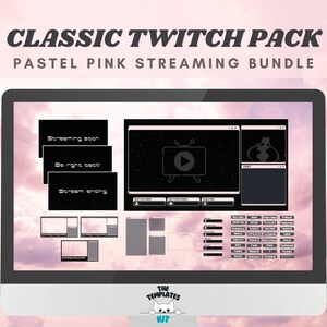 Pink Twitch Overlay Pastel Pink Streaming Pack Pink Overlay Animated ...