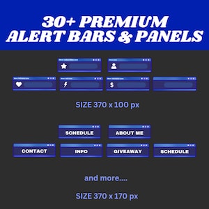 Animated Blue Twitch Overlay Blue Streaming Pack Blue Overlay Animated ...