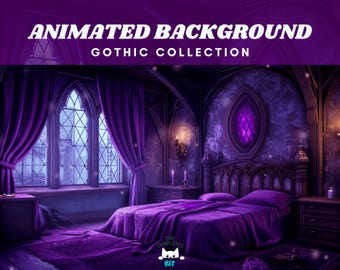 Vtuber Animated Background Purple Lair Twitch Animated Stream Screen ...