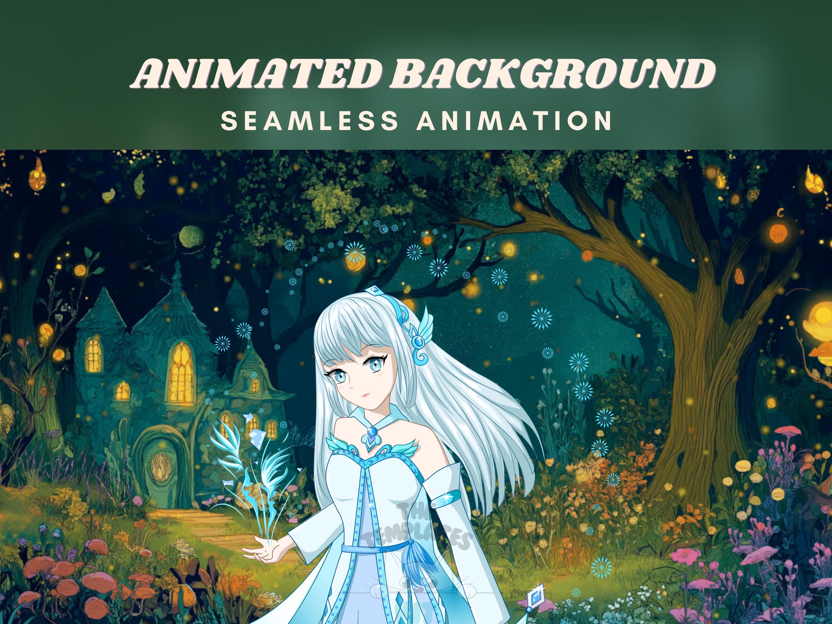 Magical Forest Animated Background Vtuber Forest Witch Lair Green Witch ...