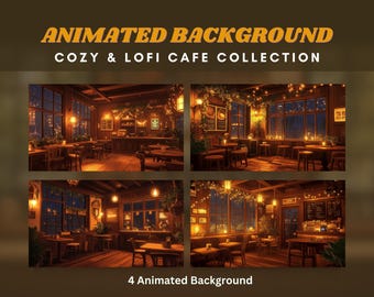 Vtuber Cafe Background Lofi Animated Background Cafe Vtuber Background ...