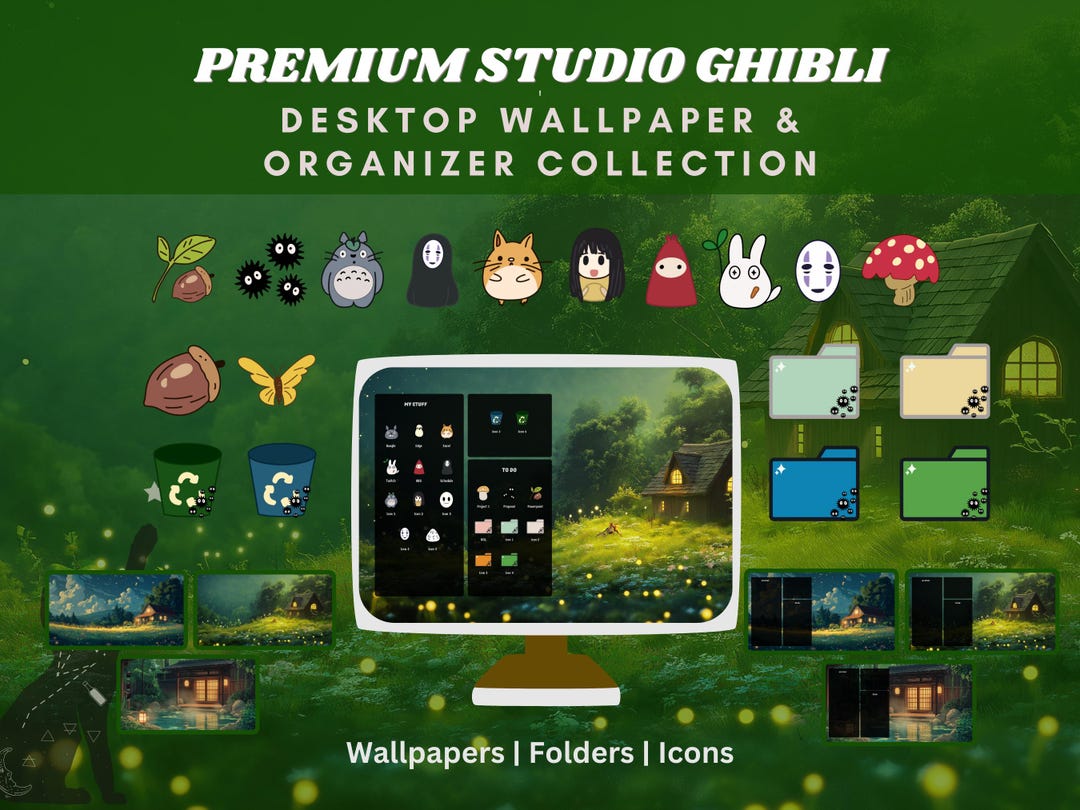 Studio Ghibli Desktop Theme Anime Wallpapers Icons and Folders Desktop ...