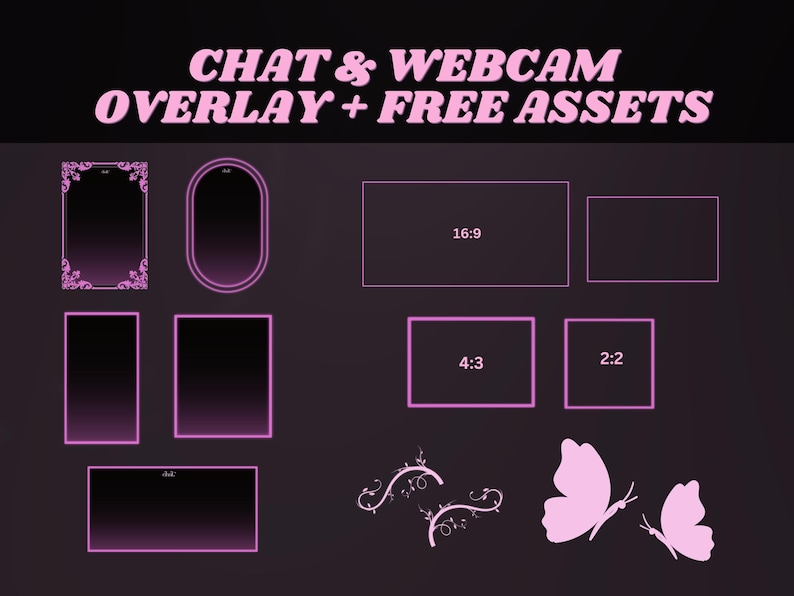 Pink Twitch Overlay Forest Pastel Pink Streaming Pack Pink Animated Background Fairy Overlay ...