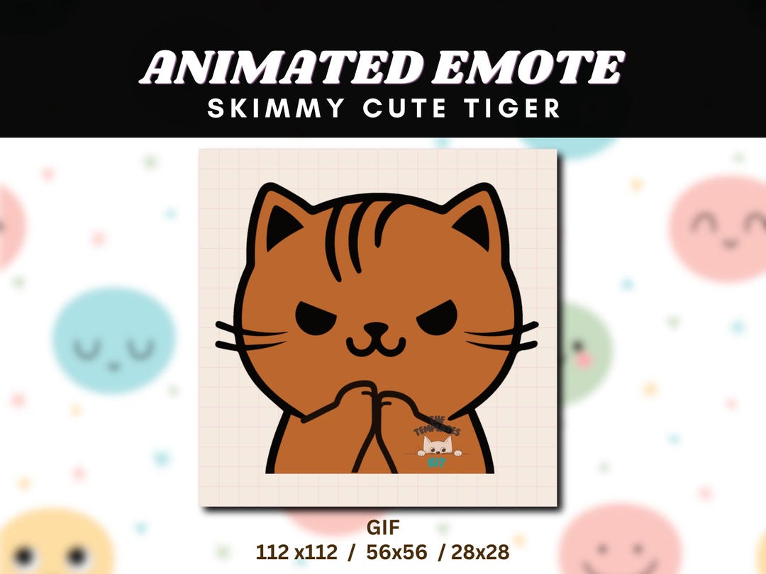 Animated Emote Twitch Emote Cute Tiger Animated Emote Scheming Face ...