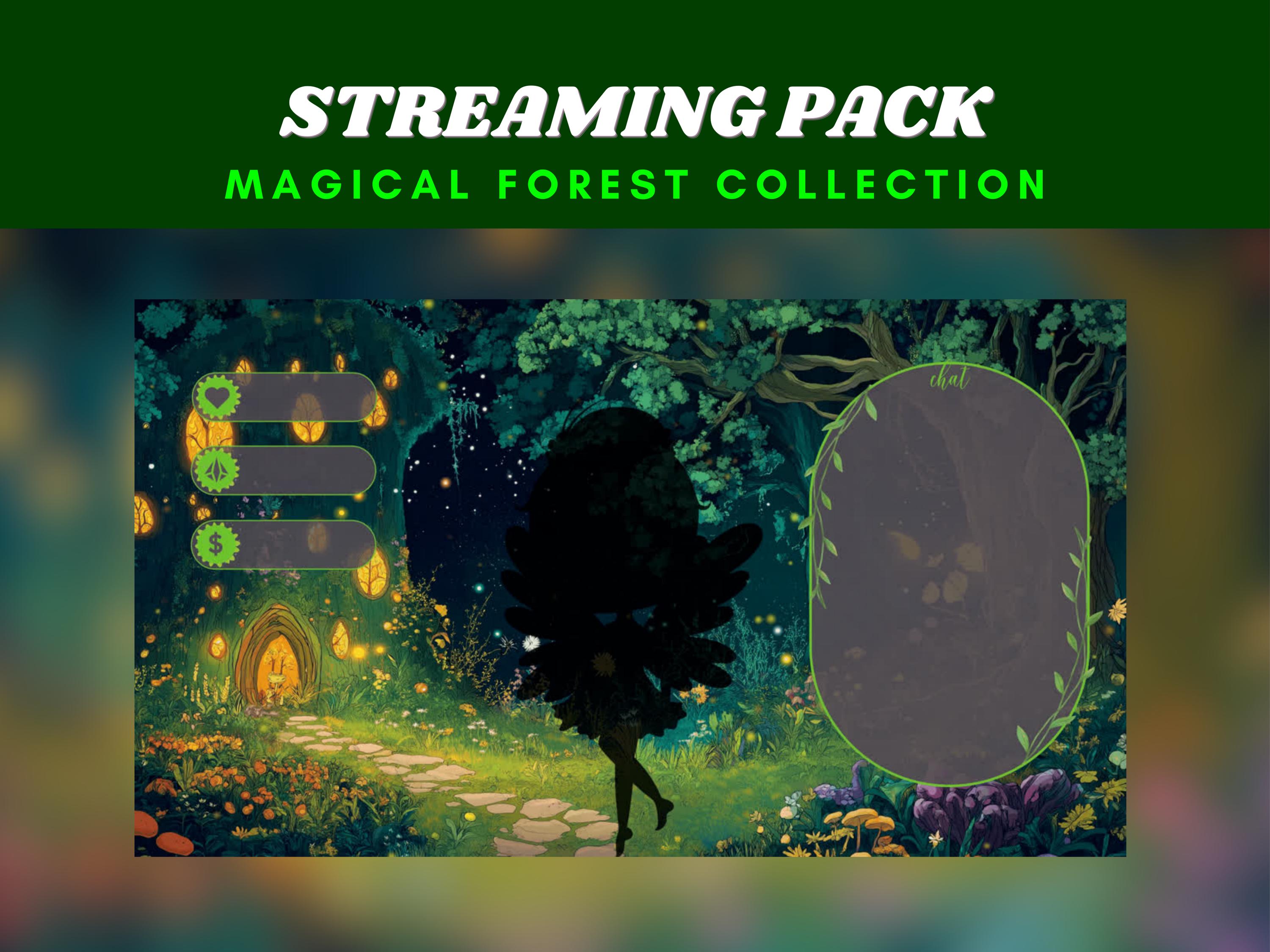 Vtuber Animated Background Magical Green Forest Witch Lair Green Witchy ...