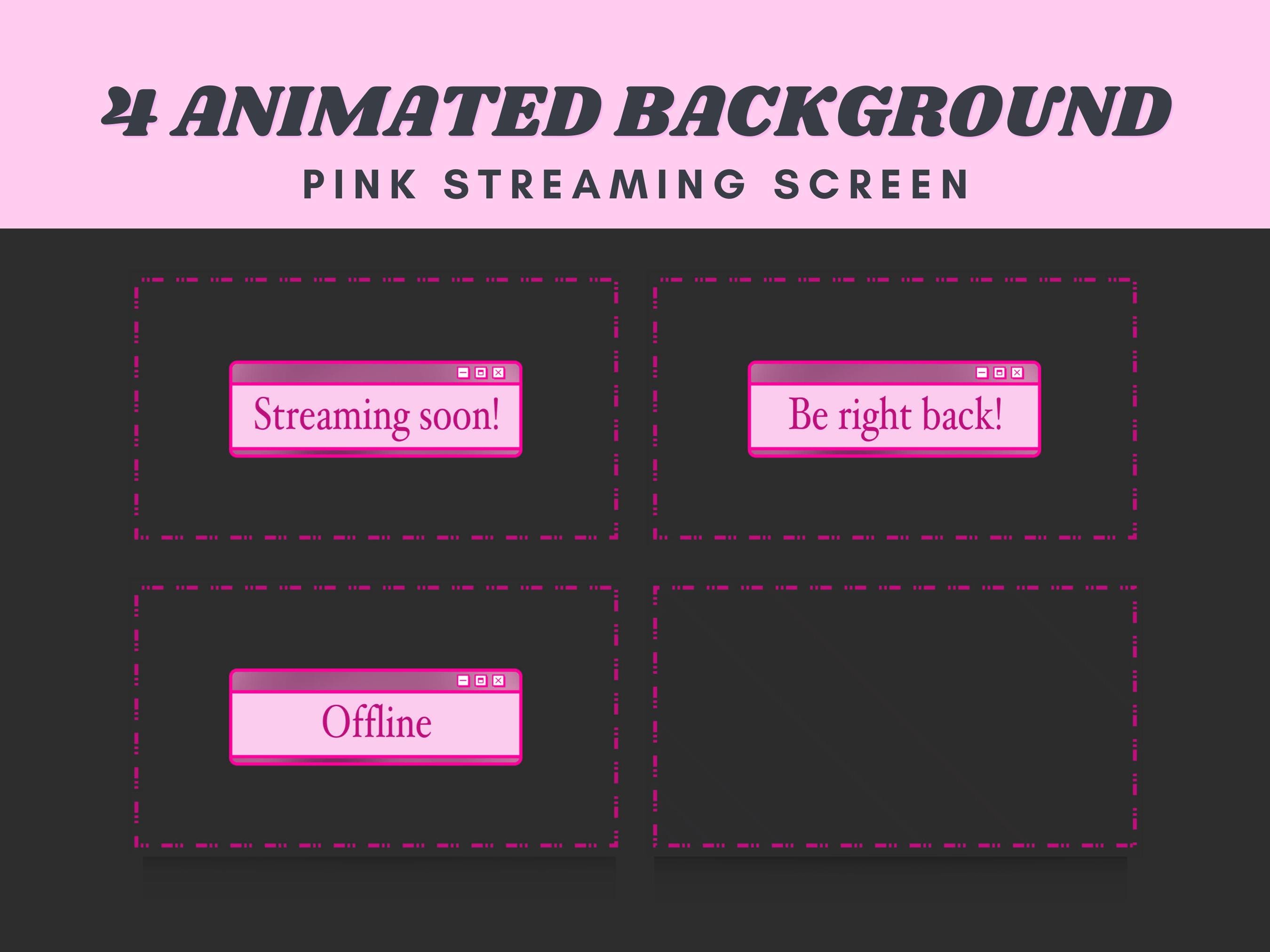 Pink Twitch Overlay Pink Stream Overlay Minimal Pack Pink Overlay Anime ...