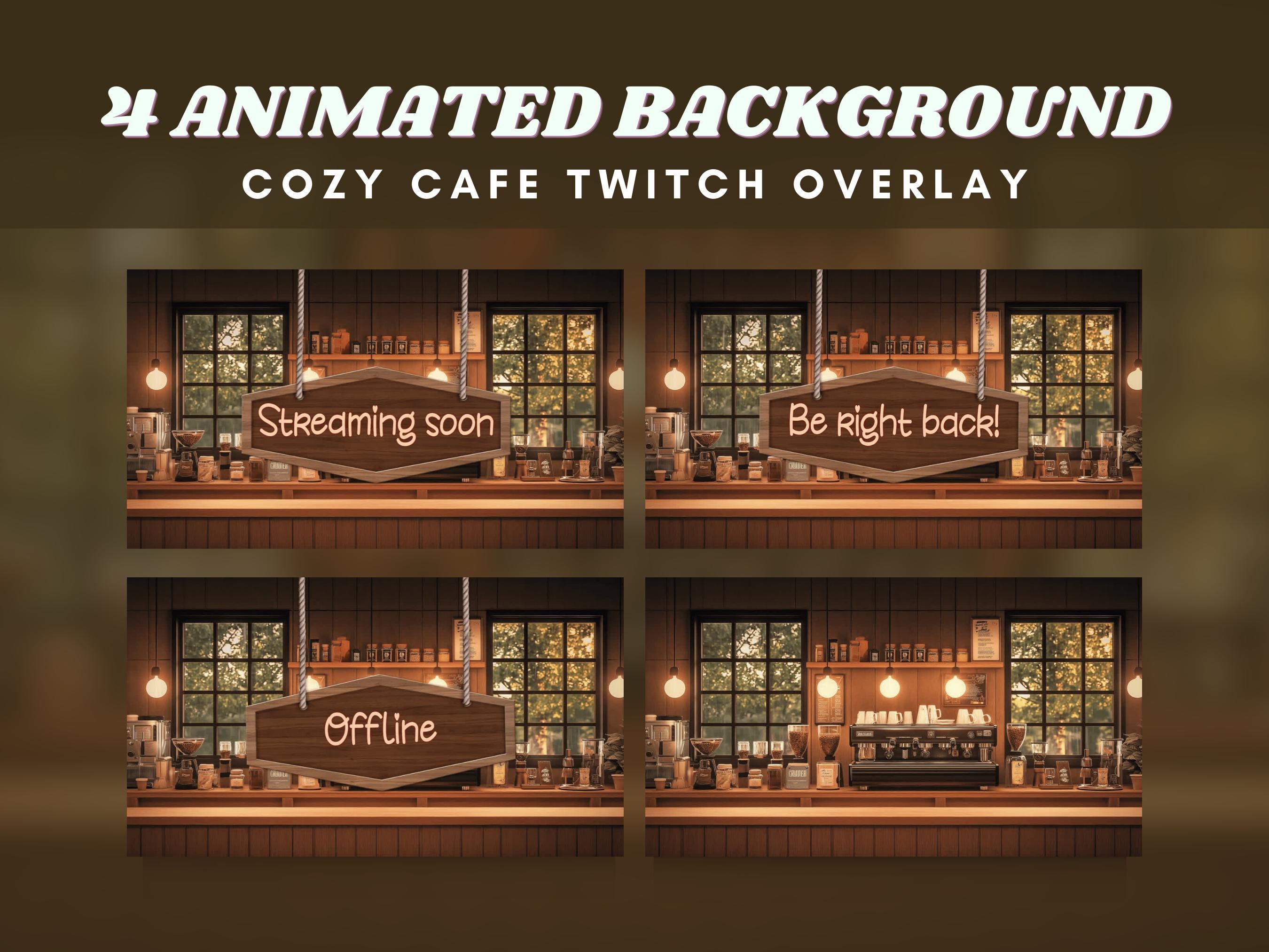 Vtuber Animated Background Lofi Cafe Vtuber Background Cafe Stream Pack ...