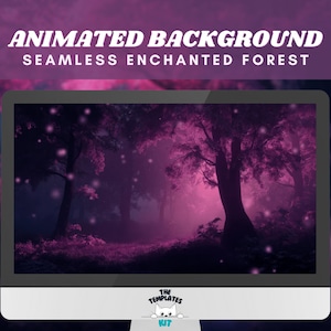 Animated Pink Forest Background Enchanted Twitch Background Pink ...