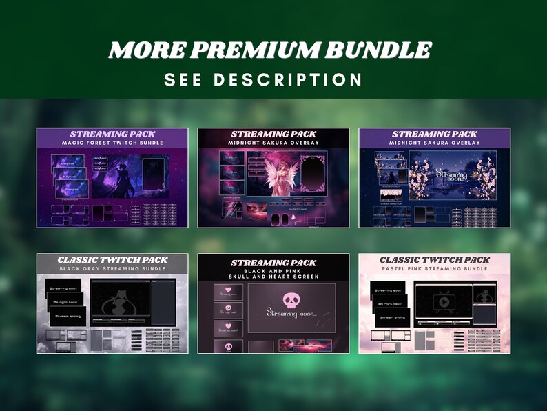 Cozy Green Twitch Be Right Back Overlay Screen Forest Animated ...