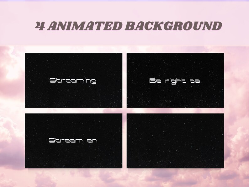 Pink Twitch Overlay Pastel Pink Streaming Pack Pink Overlay Animated ...