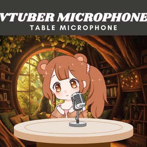 Twitch Mic Vtuber Model Mic Vtuber Asset Microphone Set Vtuber Mic ...