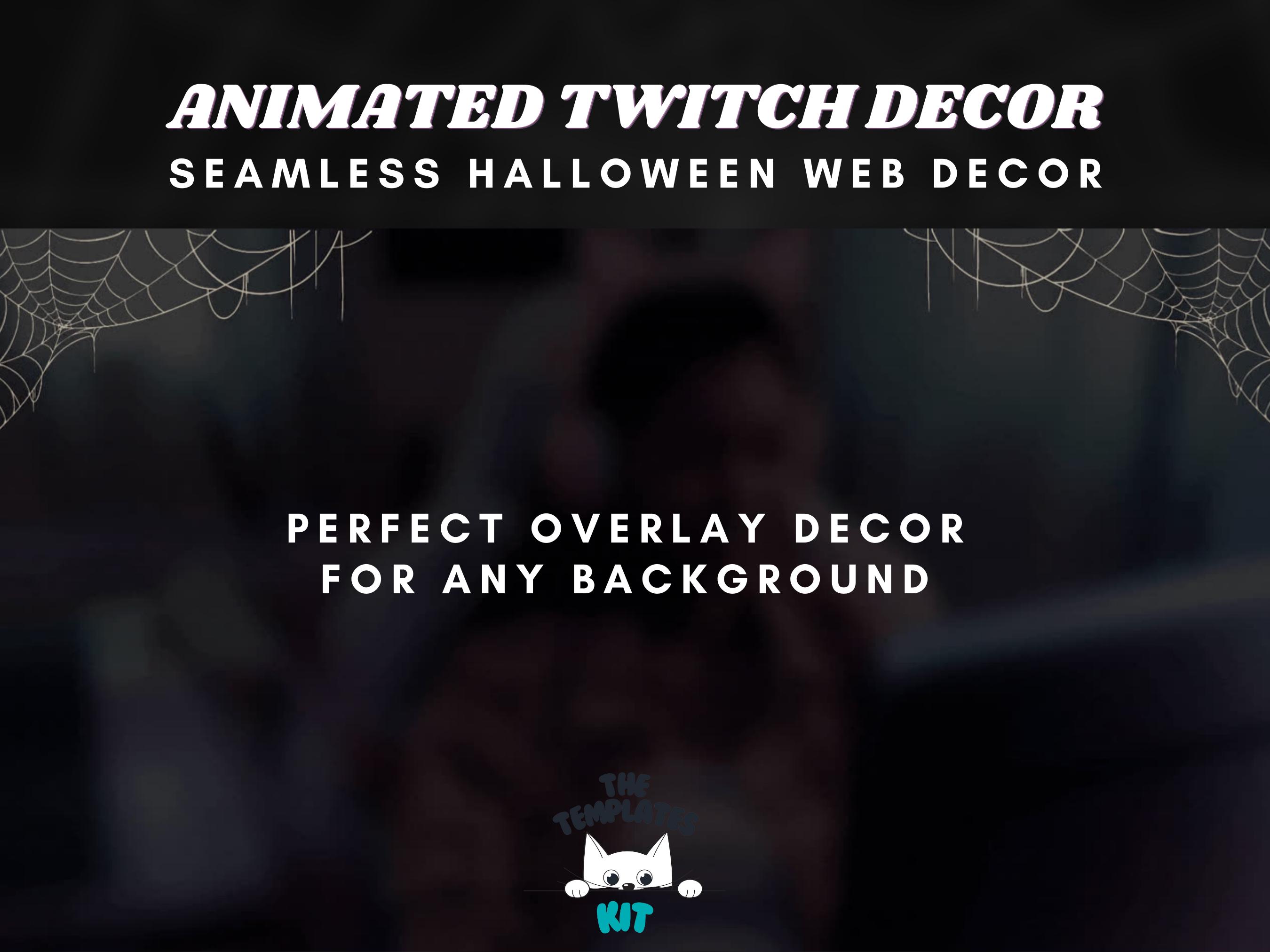 Twitch Overlay Animated Halloween Decor Spider Web Twitch Animated ...