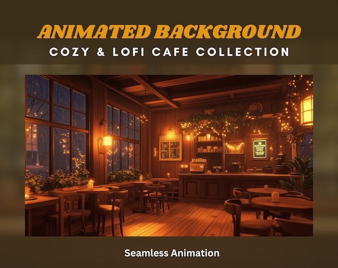 Vtuber Cafe Background Lofi Animated Background Cafe Vtuber Background ...