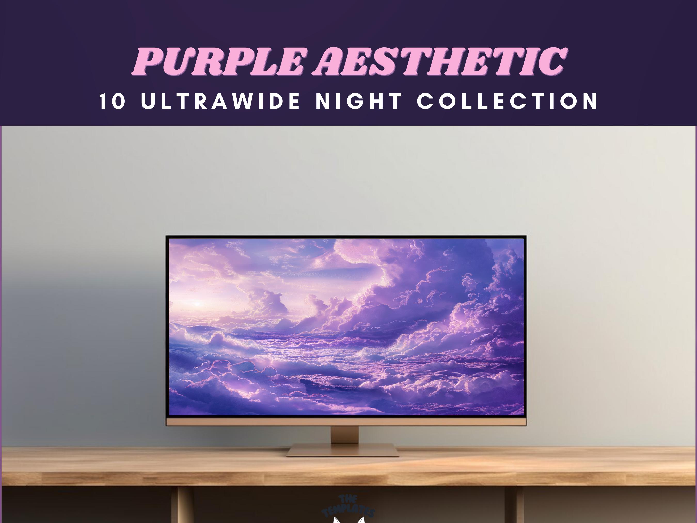Purple Ultra Wide Wallpaper Purple Desktop Aesthetic Wallpaper Purple ...