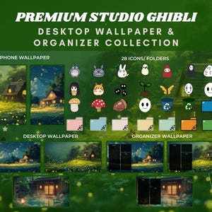 Studio Ghibli Desktop Theme Anime Wallpapers Icons and Folders Desktop ...