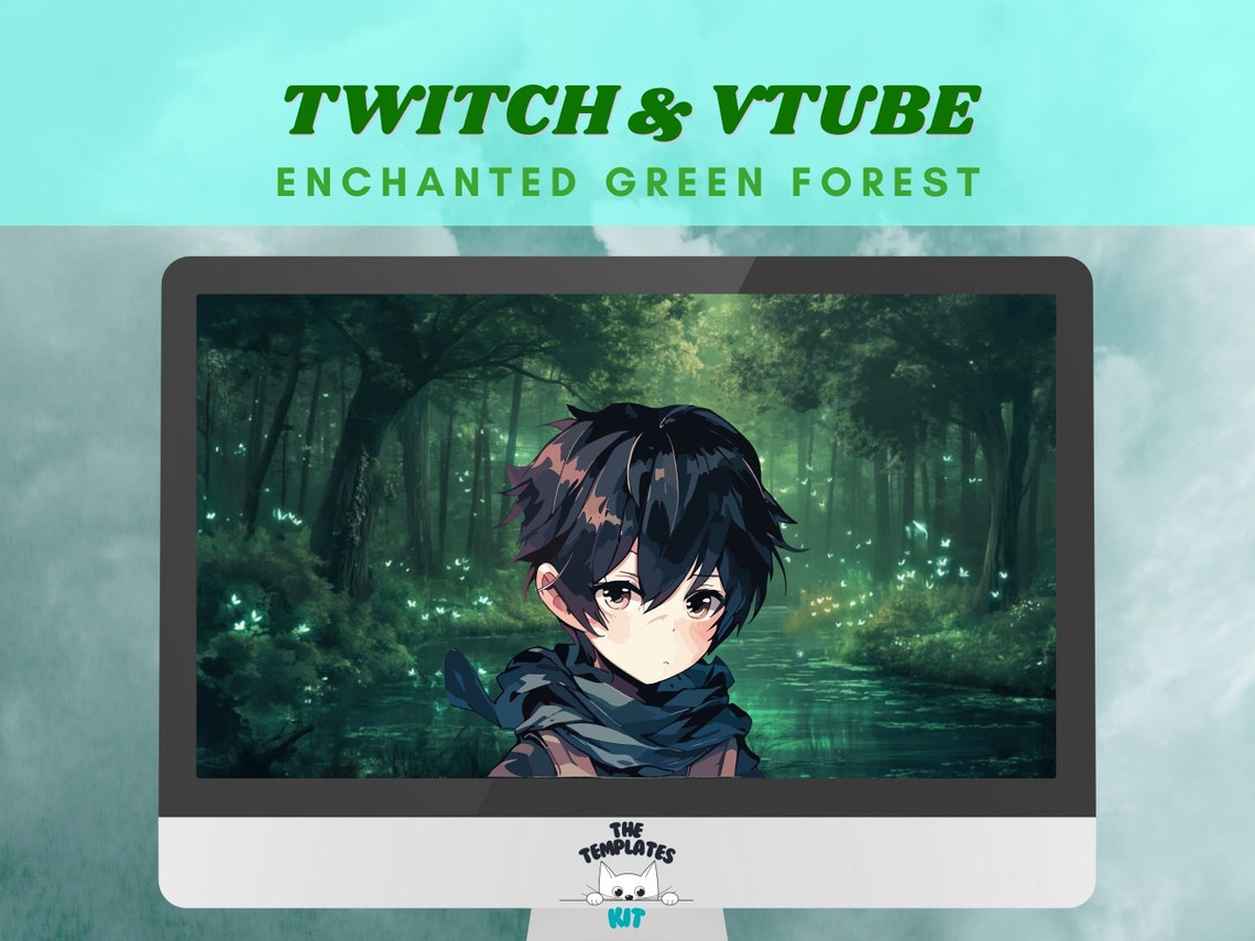Animated Green Forest Background Enchanted Twitch Background Green ...