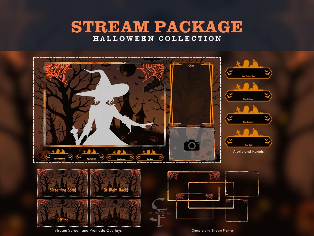 Halloween Twitch Overlay | Animated Stream Overlay | Spooky Twitch ...