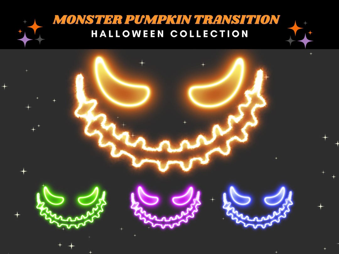 Halloween Twitch Overlay Stinger Transition Pumpkin Transition Monster ...