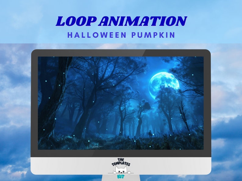 Twitch Animated Background Blue Twitch Background Overlay Vtuber Stream ...