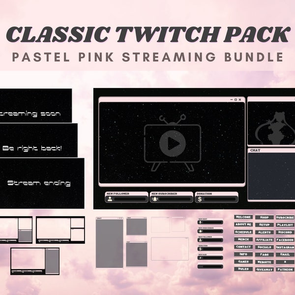 Twitch Background Overlays Pink - Etsy