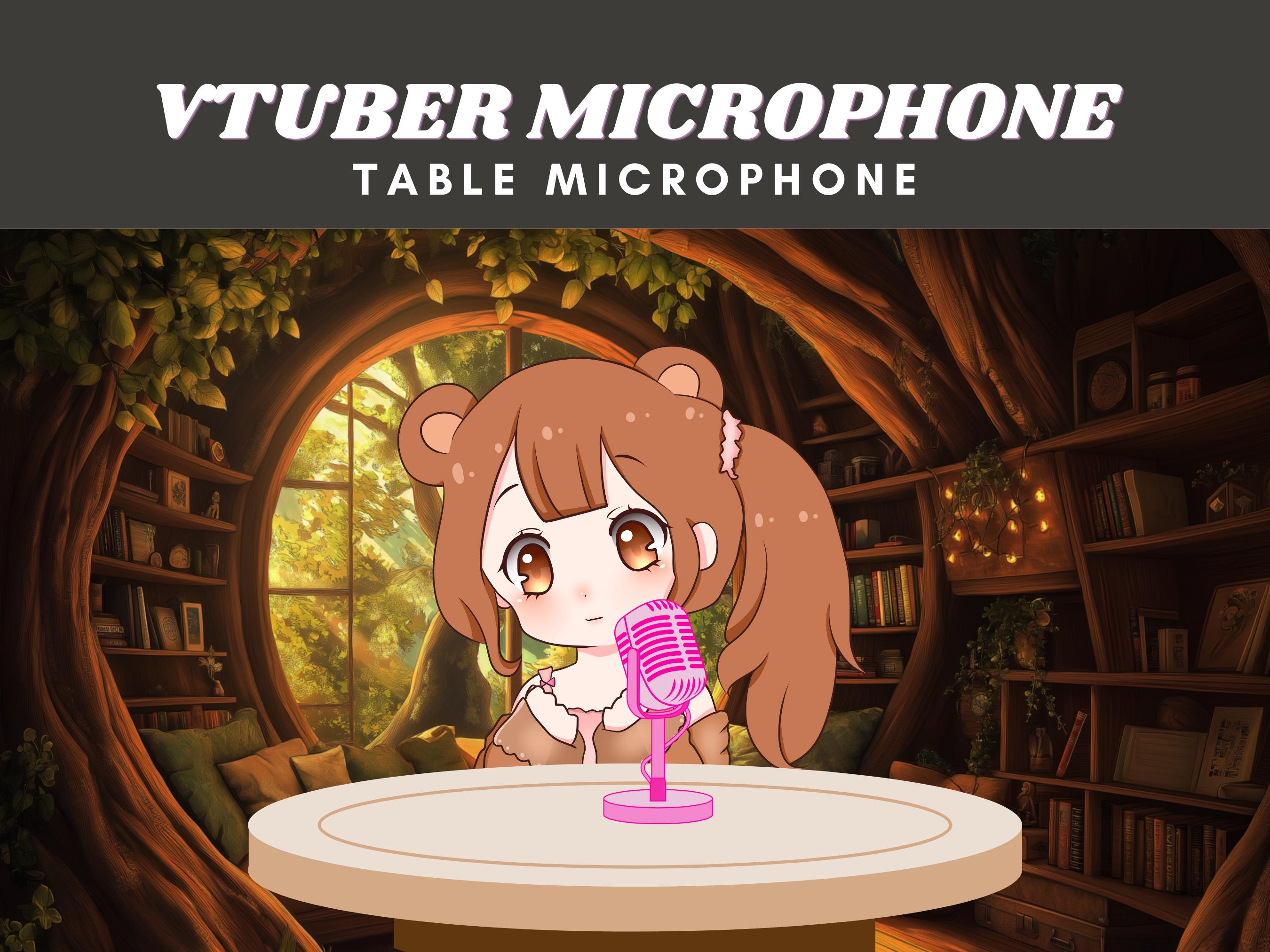 Twitch Mic Vtuber Model Mic Vtuber Asset Microphone Set Vtuber Mic ...