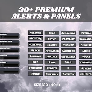 Black Twitch Overlay Simple Streaming Pack Gray Black Animated ...