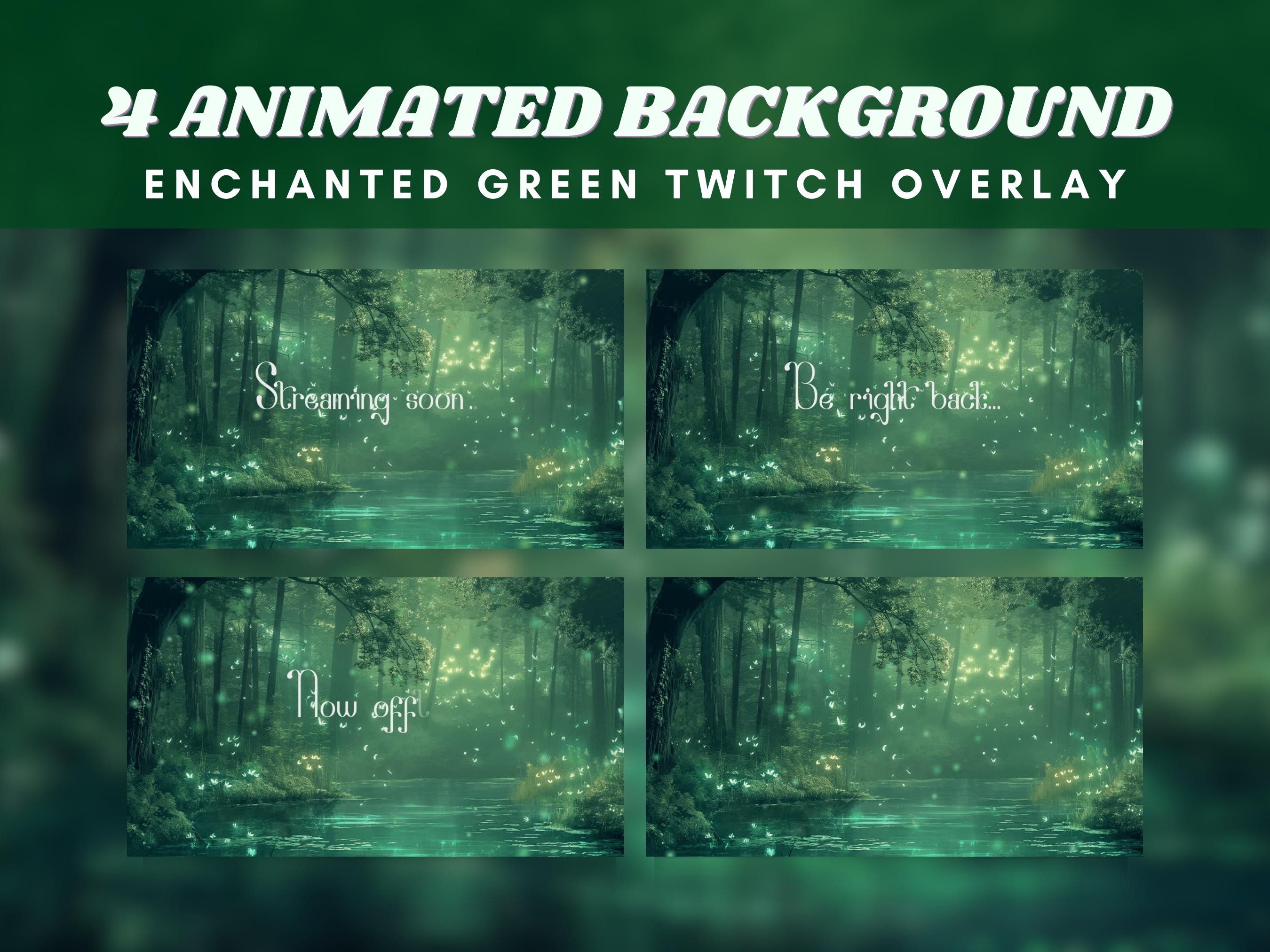 Green Twitch Overlay Forest Green Twitch Overlay Enchanted Twitch ...