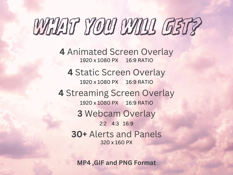 Pink Twitch Overlay Pastel Pink Streaming Pack Pink Overlay Animated ...