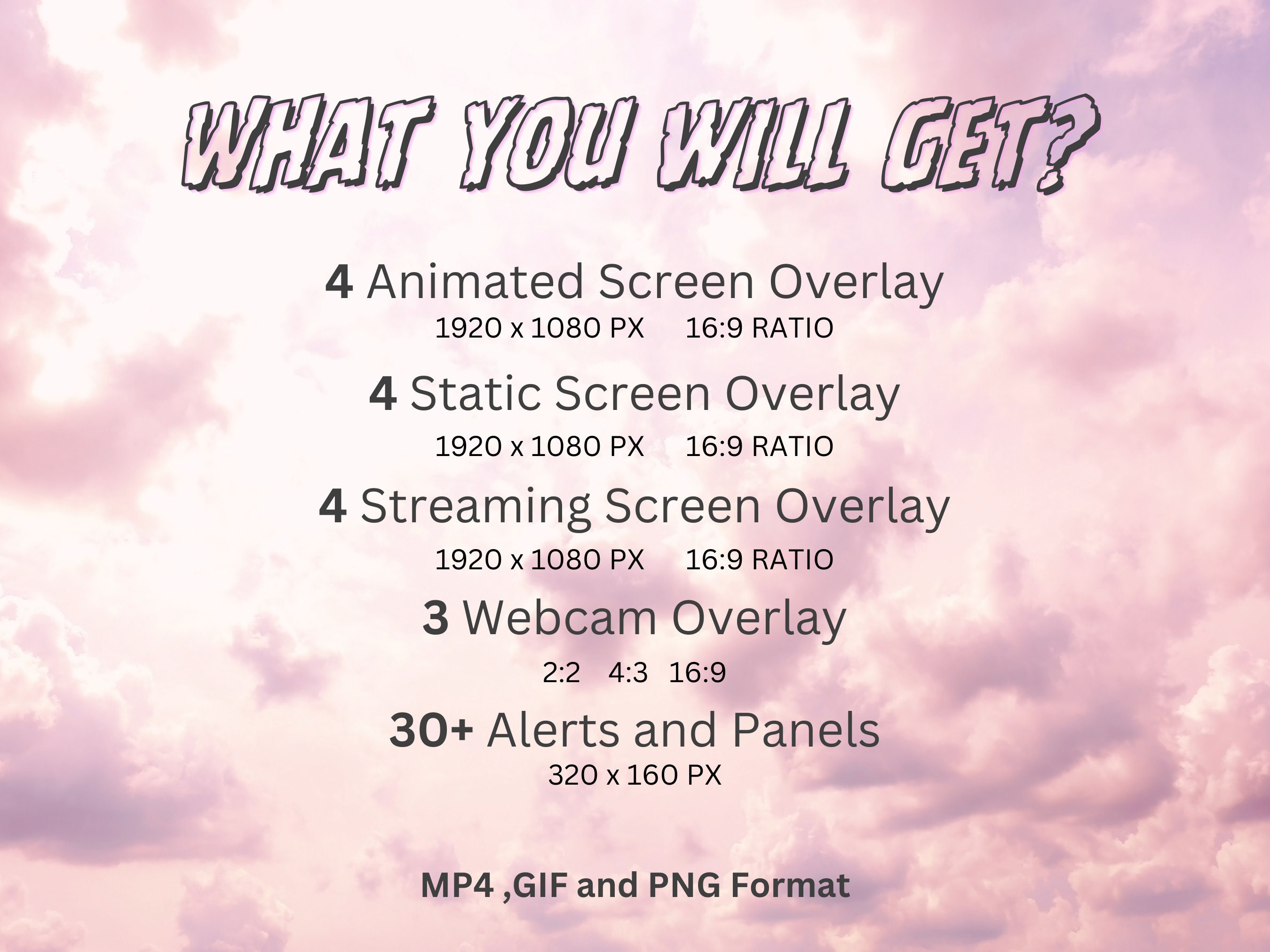 Pink Twitch Overlay Pastel Pink Streaming Pack Pink Overlay Animated ...