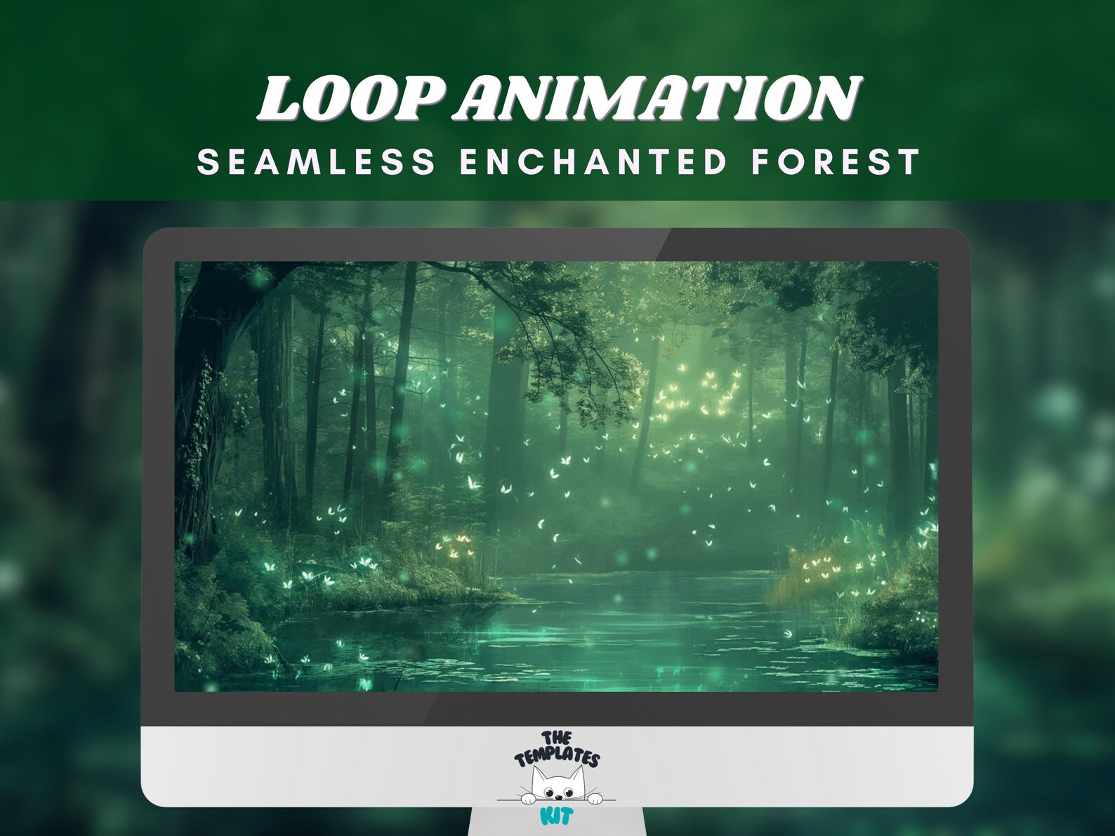 Animated Green Forest Background Enchanted Twitch Background Green ...