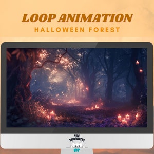 Haunted Halloween Background Animated Halloween Twitch Background ...