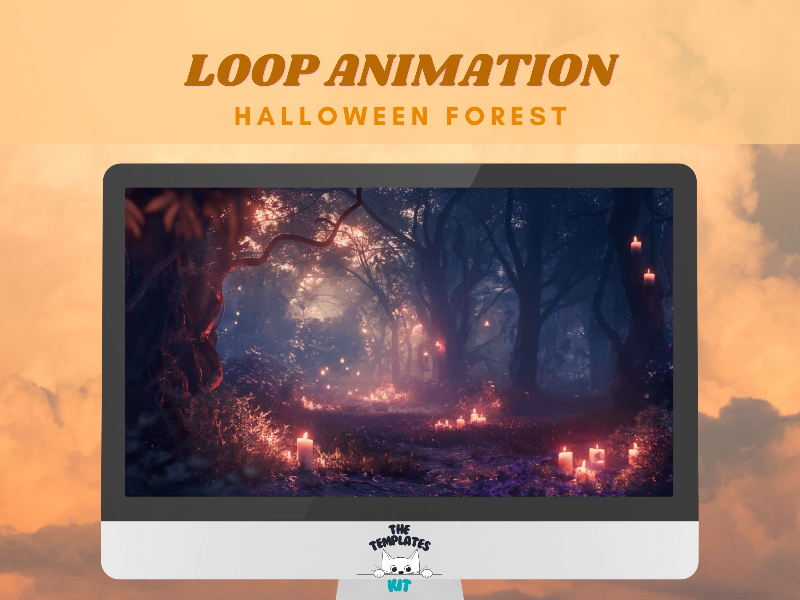 Haunted Halloween Background Animated Halloween Twitch Background ...