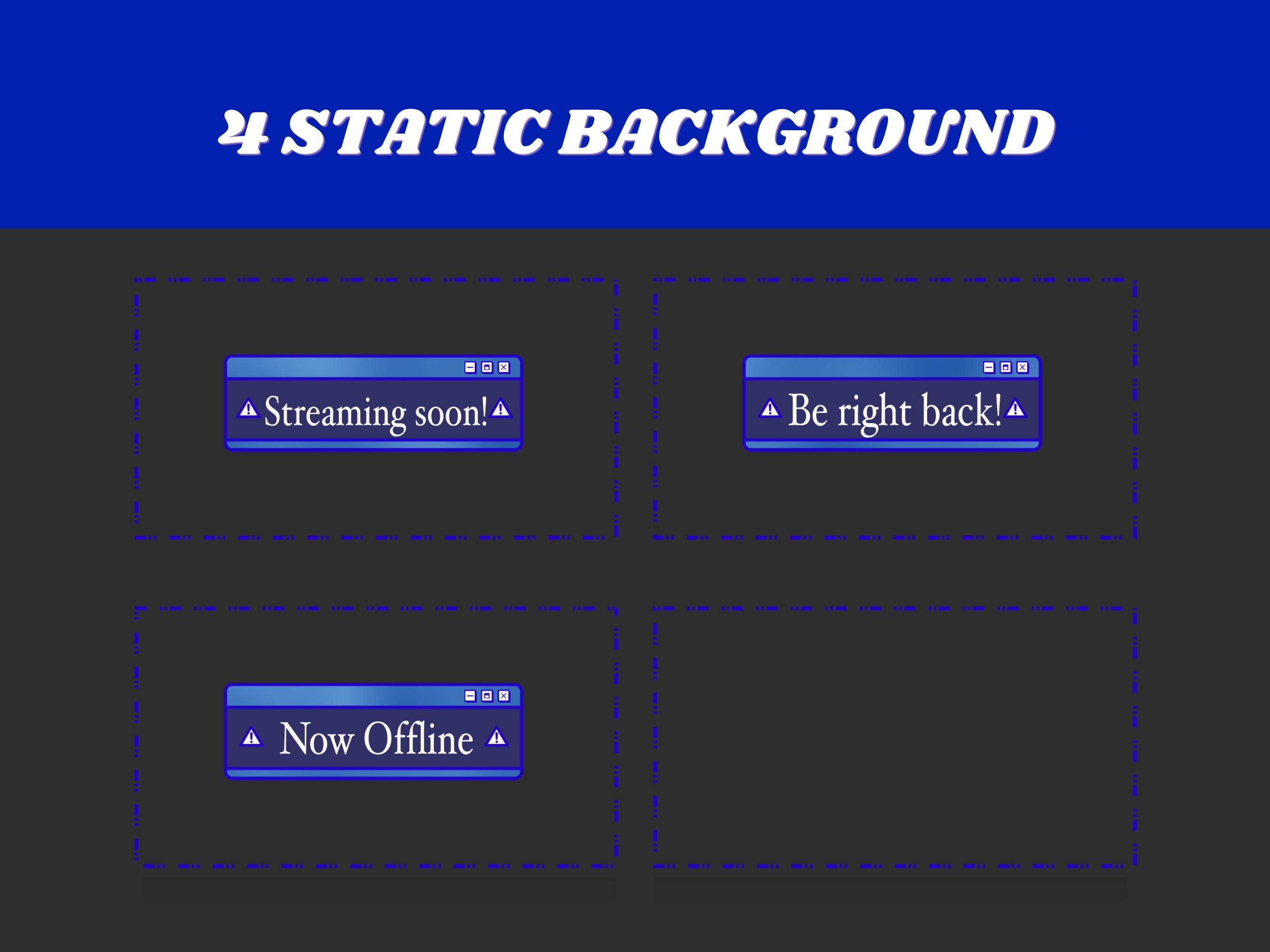 Animated Blue Twitch Overlay Blue Streaming Pack Blue Overlay Animated ...