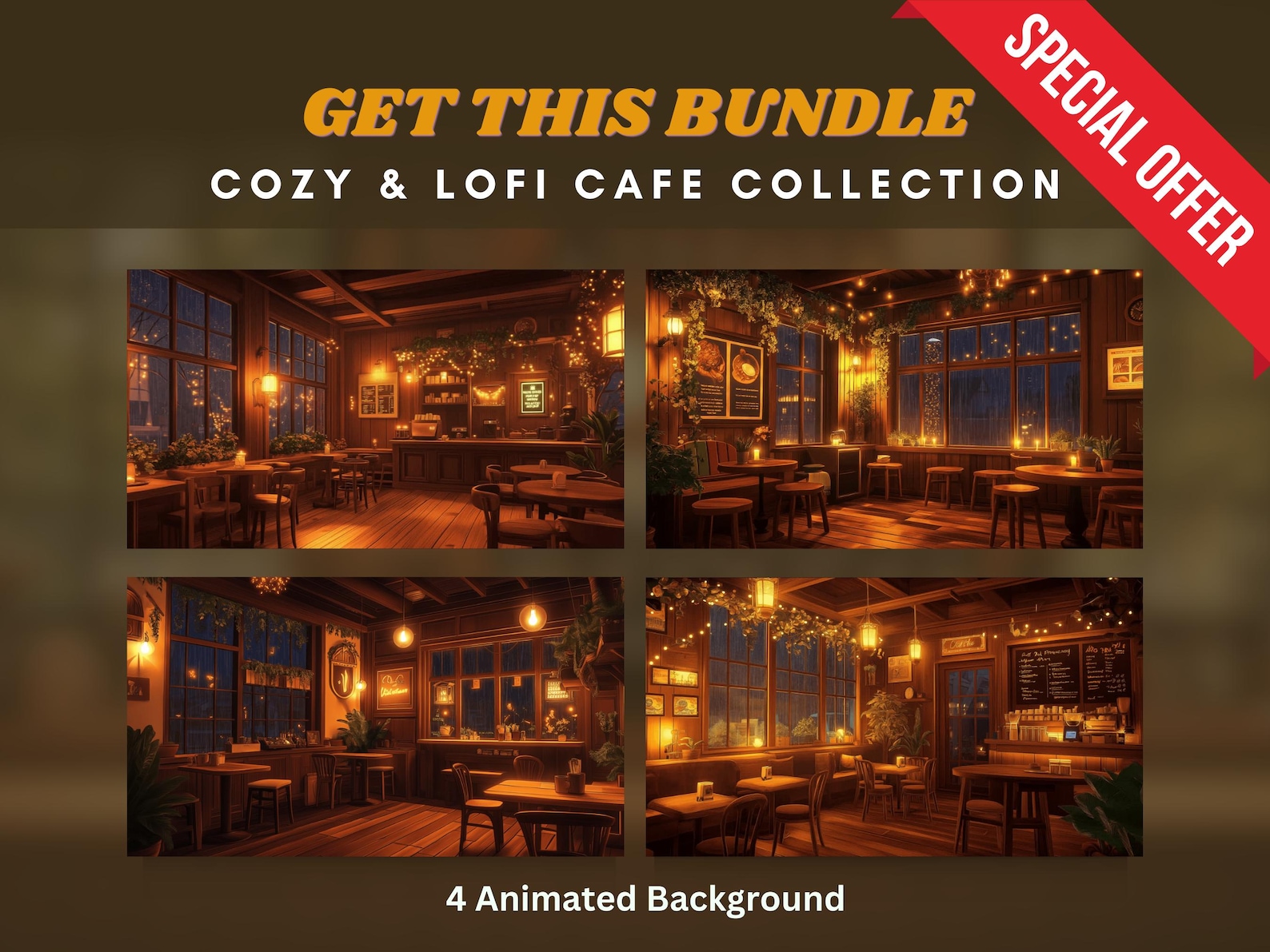 Vtuber Cafe Background Lofi Animated Background Cafe Vtuber Background ...