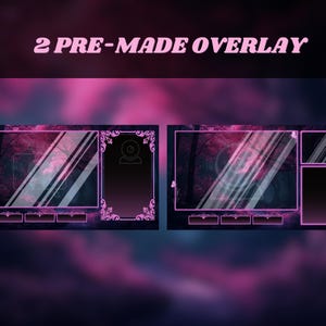 Pink Twitch Overlay Stream Animated Pink Forest Streaming Pack Magical ...