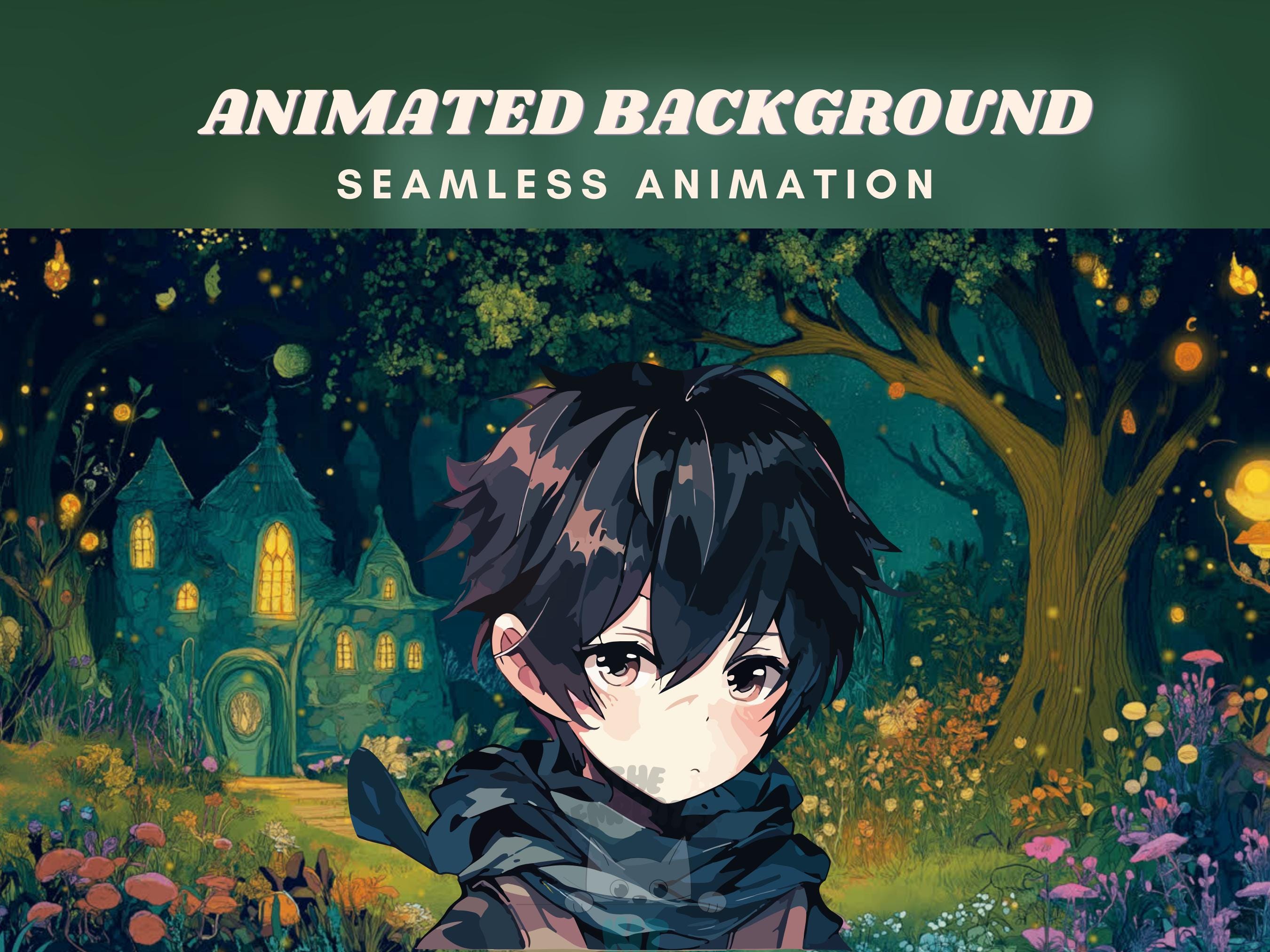 Magical Forest Animated Background Vtuber Forest Witch Lair Green Witch ...