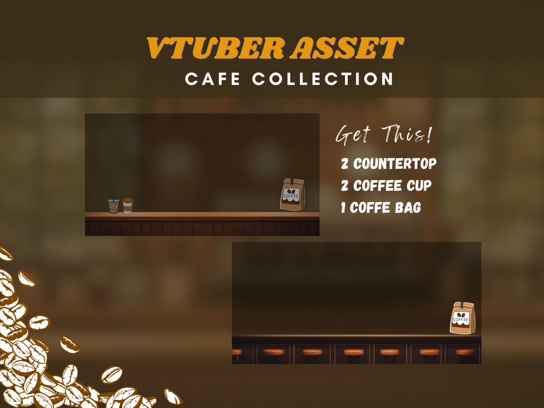 Vtuber Cafe Asset Background Lofi Cafe Vtuber Cafe Table Stream Pack ...
