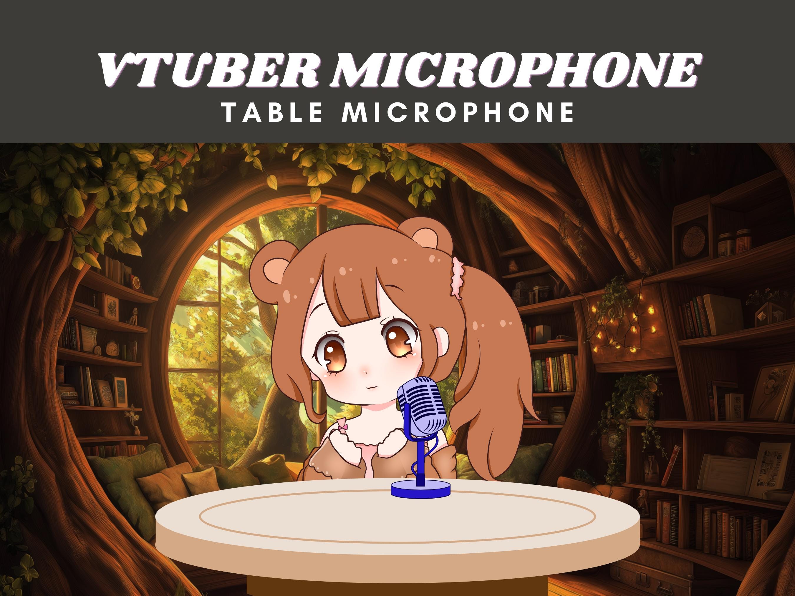 Twitch Mic Vtuber Model Mic Vtuber Asset Microphone Set Vtuber Mic ...