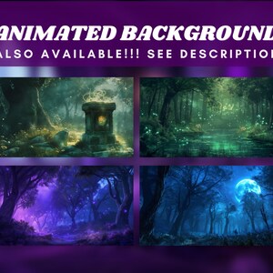 Vtuber Animated Background Gothic Witch Twitch Fantasy Stream Purple ...