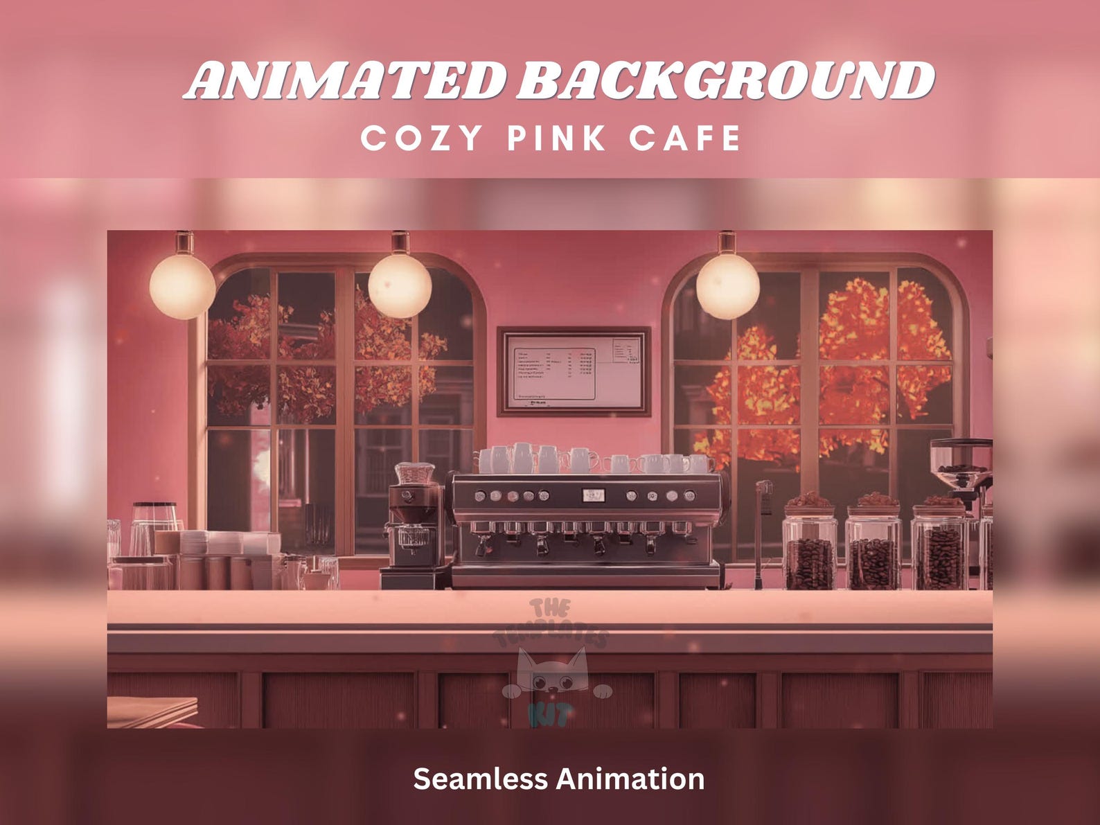 Vtuber Animated Background Pink Cafe Vtuber Background Animated Lofi ...