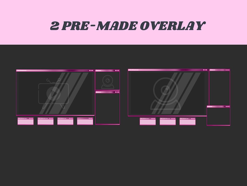 Animated Pink Twitch Overlay Pink Streaming Pack Pink Overlay Animated ...