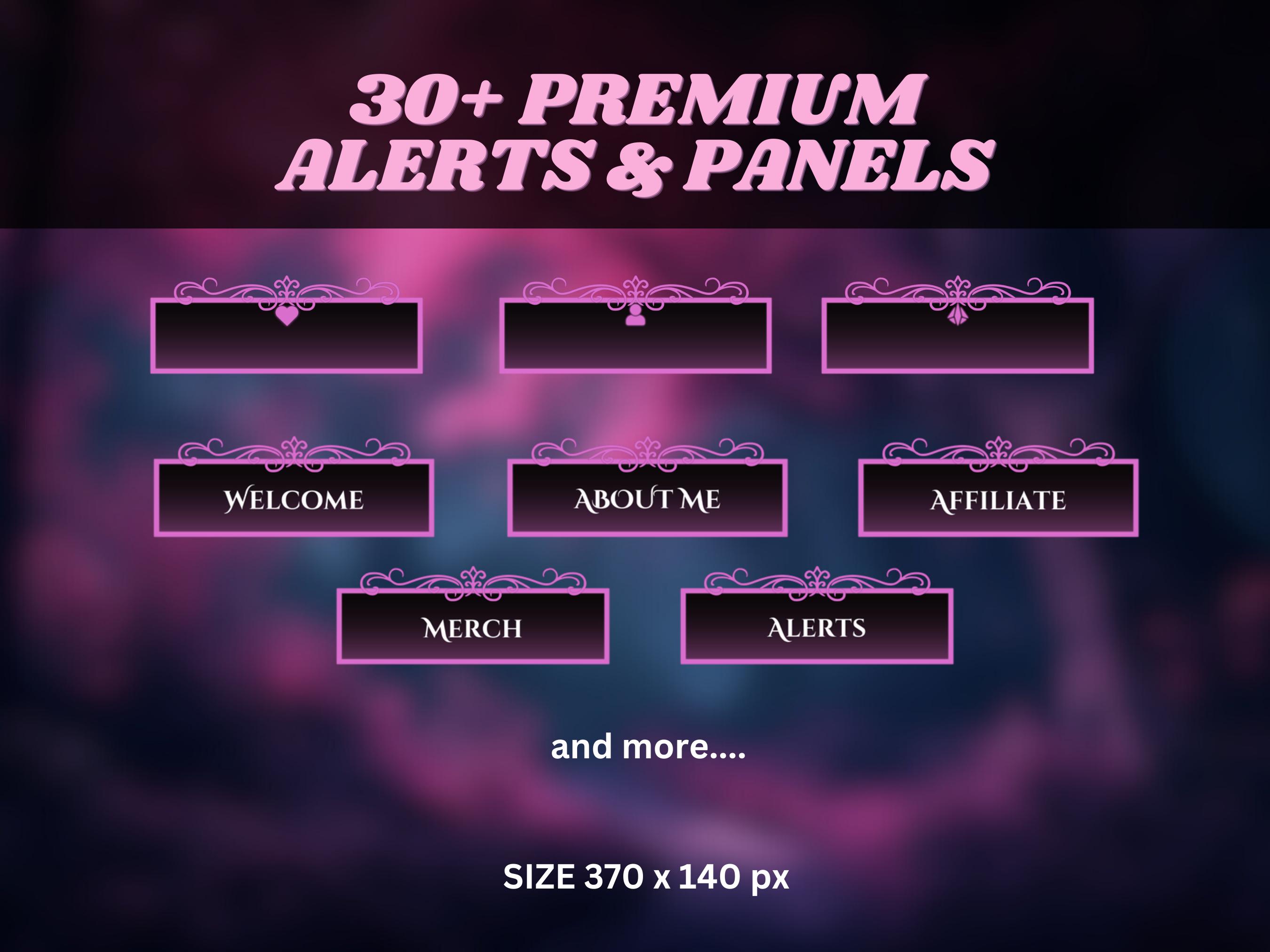 Pink Twitch Overlay Forest Pastel Pink Streaming Pack Pink Animated ...