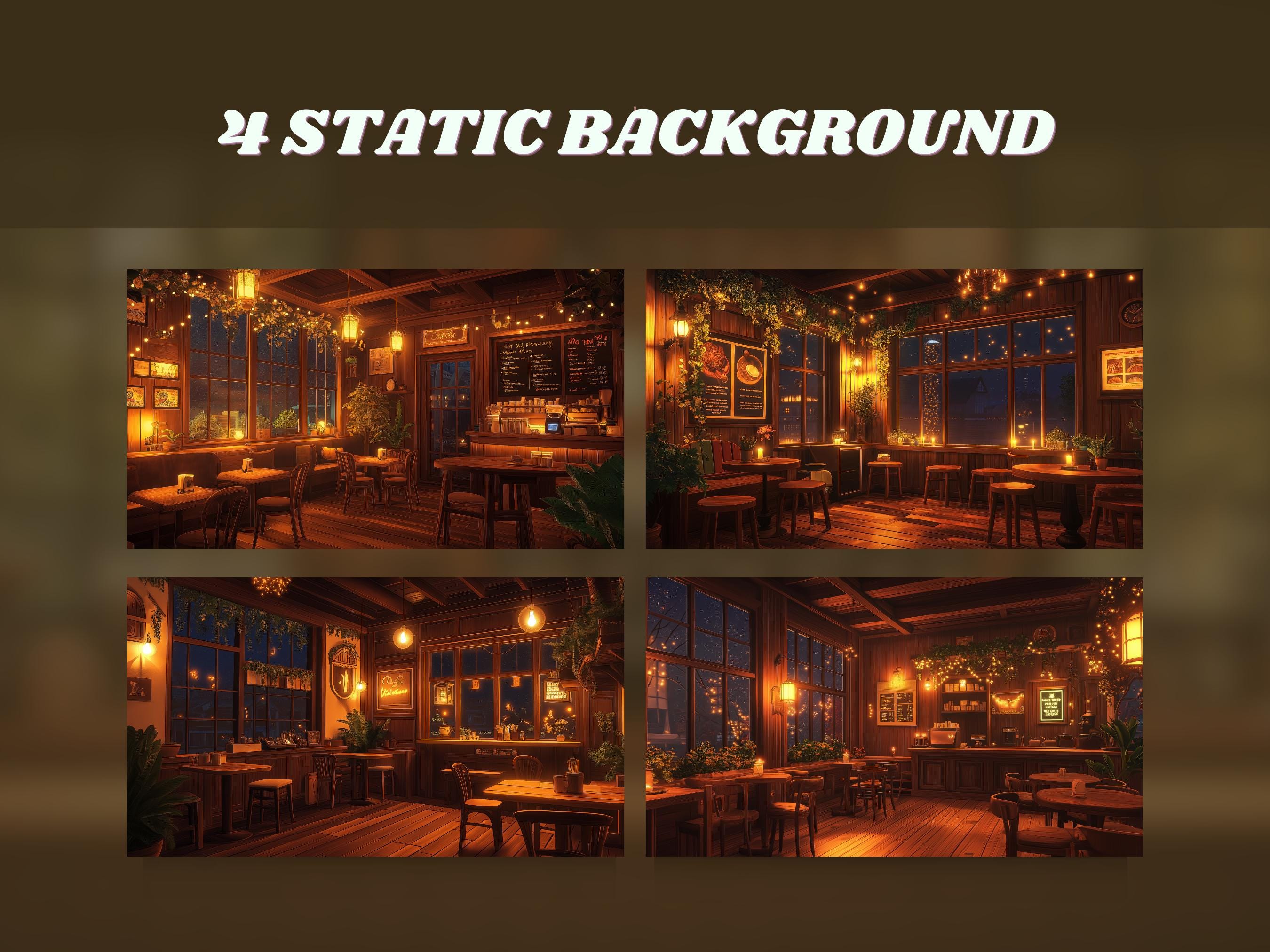 Cafe Background Vtuber Animated Background Lofi Cafe Vtuber Background ...